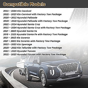 Oyviny Custom 4 Way Trailer Wiring Harness 56420 for 2019-2023 Hyundai Santa Fe/2020-2022 Palisade/2022-2024 Hyundai Santa Cruz/2022-2023 Tucson, for 2020-2022 Kia Telluride/2022-2024 Carnival