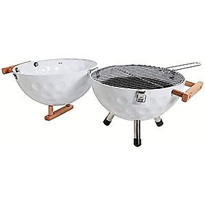 BBQ Grill Outdoor Charcoal grills Portable Charcoal Football-Shaped Oven Spherical Grill Mini Round Outdoor Charcoal Barbecue Stove Foldable Kebab Stove