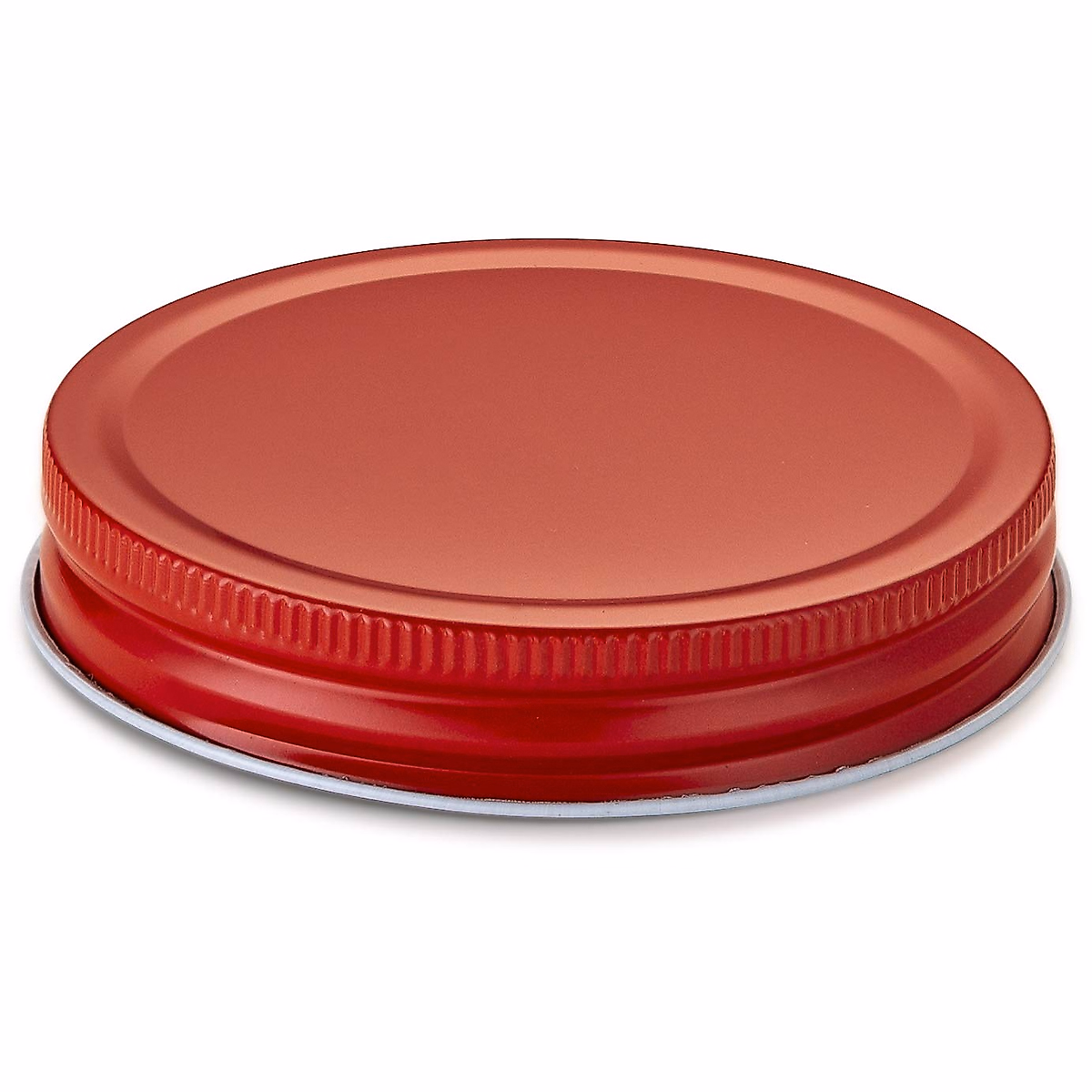 Kook Mason Jar Lids, Wide Mouth, for Wide Mouth Mason Jars, Leak Free, Airtight Silicone Seal, Made in USA, Set of 12, Red