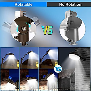 LEDMO 120W LED Barn Light Adjustable Angle with Mountiong Arms 18000LM Dusk to Dawn Outdoor Lighting Security Flood Lights 5000K Brightset IP65 Waterproof Yard Outdoor Lights