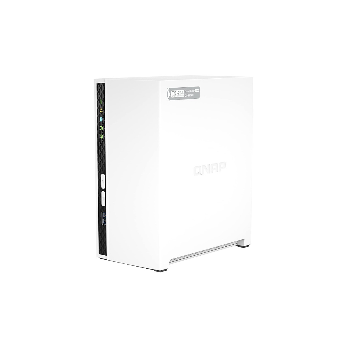 QNAP TS-233-US 2 Bay Affordable Desktop NAS with ARM Cortex-A55 Quad-core Processor and 2 GB RAM