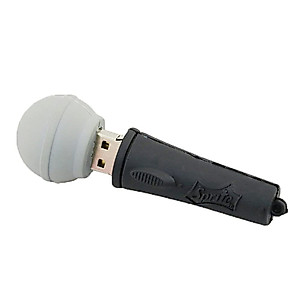 8GB Microphone Shape USB Flash Drive U Disk USB 2.0 Data USB Flash Disk Memory Stick Pen Drive Storage Device USB Drive External Storage Flash Disk (Black)