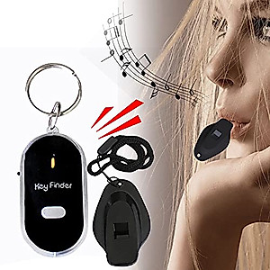 SolwDa Smart Key Finder - LED Light Torch Remote Sound Control Lost Key Finder - Portable Key Chain Flash Light for Elderly Find Keys Keychain Wallet Outdoor - Easy to Use Key Locator Device