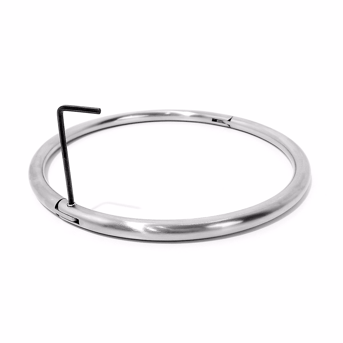 CuffStore 19" Eternity Slave Collar in Brushed Satin Stainless Steel (slave collar, eternity collar necklace)