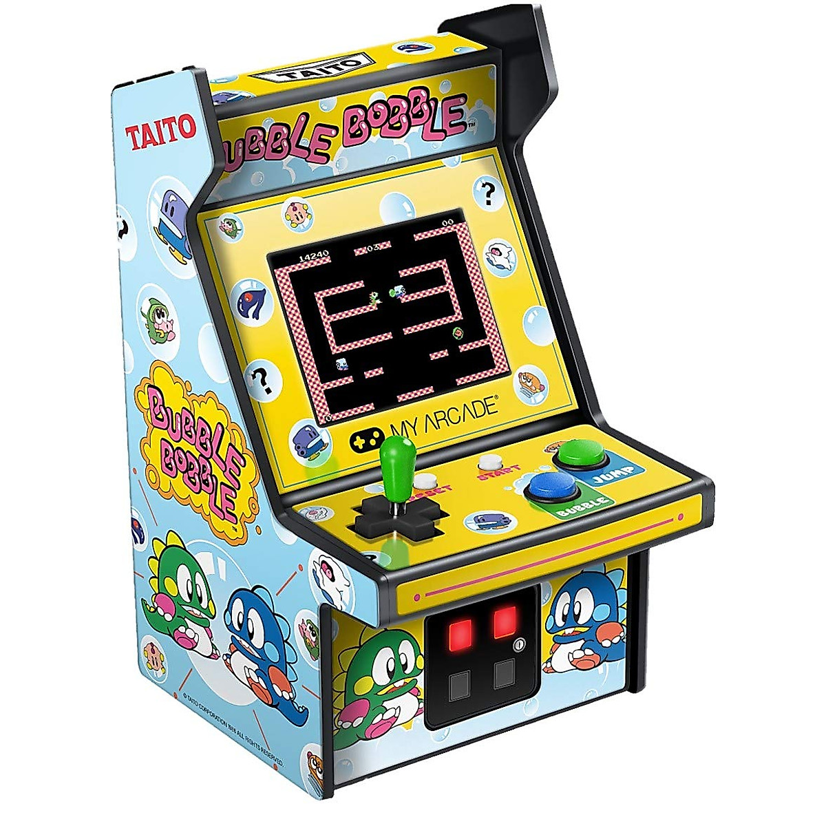 My Arcade Micro Player Mini Arcade Machines: Bubble Bobble and Ms. Pac-Man Video Games, Fully Playable, 6.75 Inch Collectibles, Color Displays, Speakers, Volume Buttons, Headphone Jacks - Electronic Games