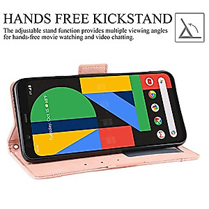 HualuBro Google Pixel 4 Case, Magnetic Full Body Protection Shockproof Flip Leather Wallet Case Cover with Card Slot Holder for Google Pixel 4 Phone Case (Pink)