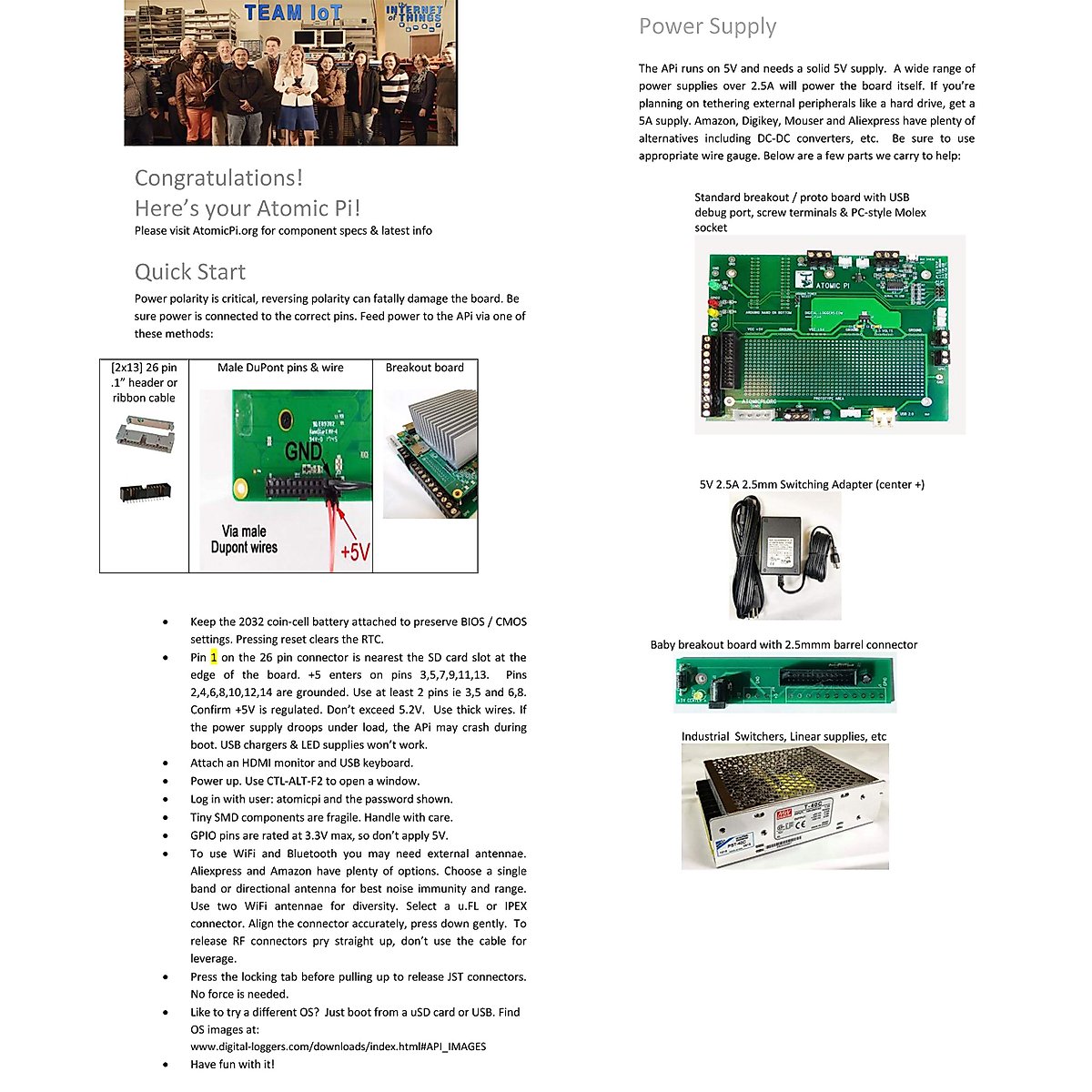 DLI Atomic Pi Developers Kit