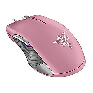 Razer Lancehead TE Ambidextrous Gaming Mouse: 16,000 DPI Optical Sensor - Chroma RGB Lighting - 8 Programmable Buttons - Mechanical Switches - Quartz Pink