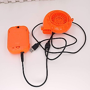 Mini Fan Blower for Mascot Head Inflatable Costume Fan 6V Powered by 4xAA Dry Battery or USB