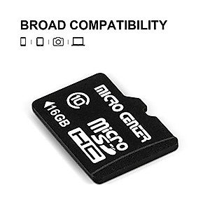 Micro Center 16GB Class 10 Micro SDHC Flash Memory Card with Adapter for Mobile Device Storage Phone, Tablet, Drone & Full HD Video Recording - 80MB/s UHS-I, C10, U1 (5 Pack)