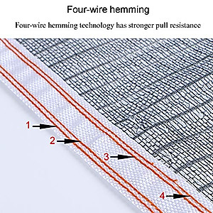Shade Cloth Shade Net 85% Shadow Cloth, with Grommets, Reflective Aluminum Foil Shade Net, Suitable for Patio Lawn, Balcony Privacy Sunblock Screen Mesh
