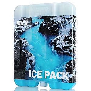 MIER Dual Compartment Lunch Bag Tote with Shoulder Strap with Long Lasting Freezer Pack