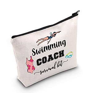 TSOTMO Swimming Gift Swim Zipper Pouch For Swimming Coach Swimming Coach Survival Kit Cosmetic Bag Thank You Gift (Swimming kit)