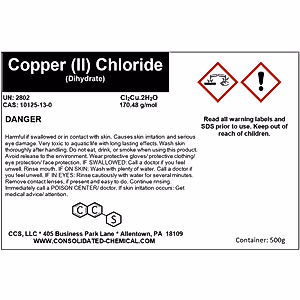 Copper (II) Chloride Dihydrate - High-Purity Laboratory Reagent (250 Grams)