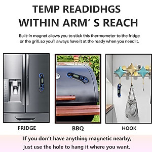 Kedoo Digital Meat Thermometers for Kitchen Cooking,Waterproof Instant Read Food Thermometer,Outdoor Cooking,Grilling Smoker,Deep Frying,Baking,BBQ_A2