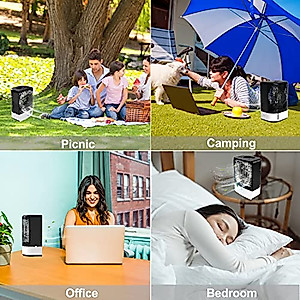 Portable Air Conditioners AC - Mini Air Conditioner, Personal Air Conditioner, 4000mAh Battery for Camping, Car, with Remote Control Night Light & Timing