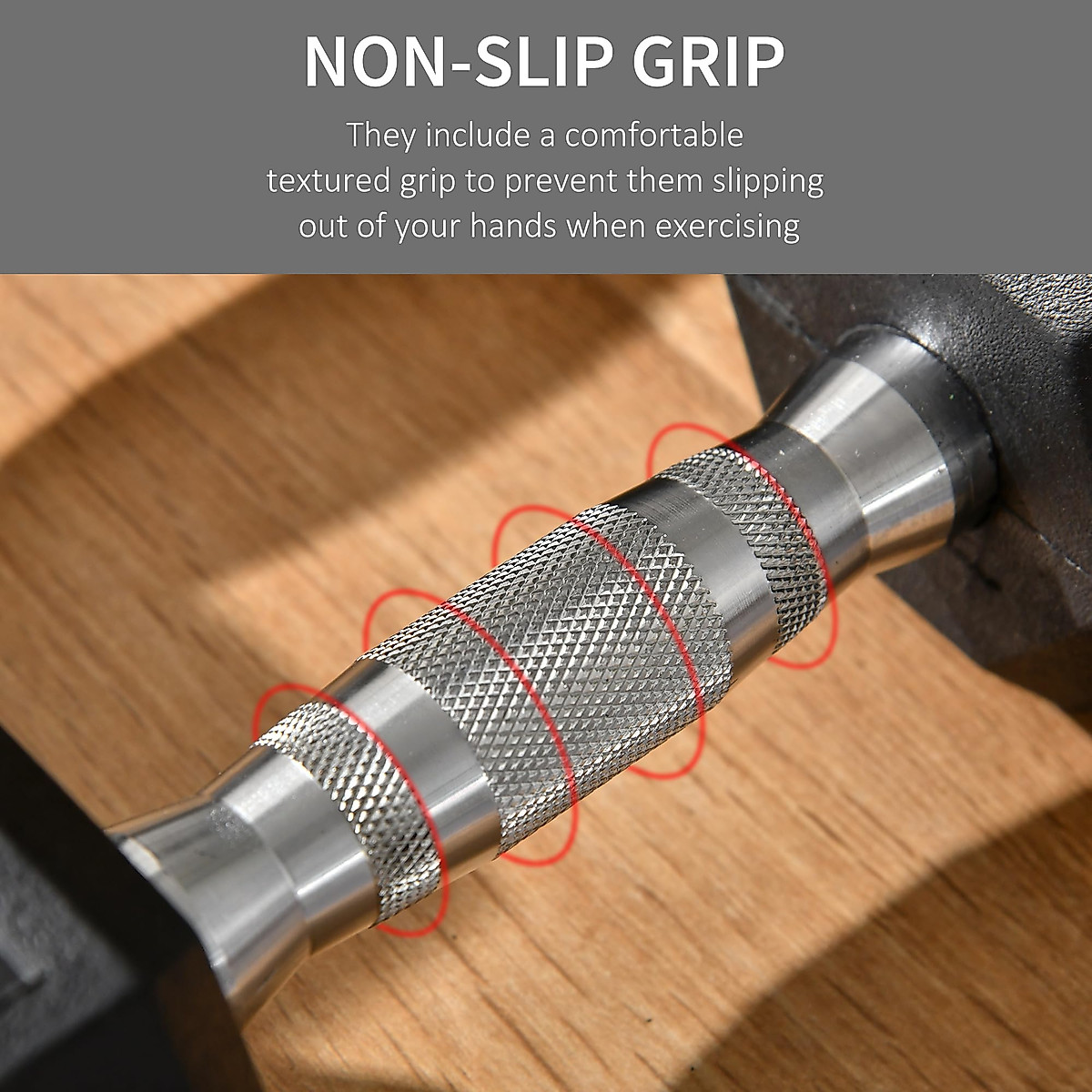 Soozier 2 x 12lbs Hex Dumbbell Set of 2, Rubber Weights Exercise Fitness Dumbbell with Non-Slip Handles, Anti-roll, for Women or Men Home Gym Workout