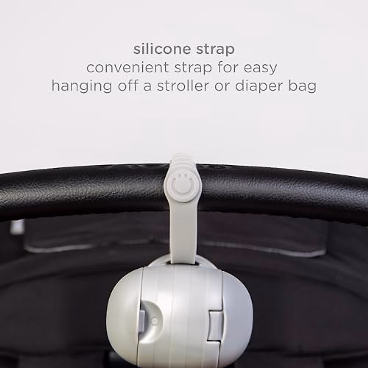 Ubbi On The Go Dual Pacifier Holder, Keeps Baby’s Binkies Clean and Accessible, Includes Silicone Strap, Gray