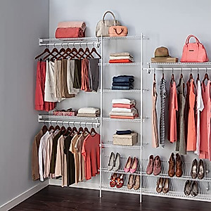 ClosetMaid 5037 5ft. to 8ft. Fixed Mount Closet Organizer Kit, White