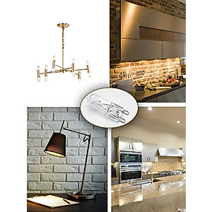 Mandala Crafts G9 Halogen Light Bulb with Looped 2 Pin Base T4 Type 25-Watt 120 Volt Dimmable Warm White Pack of 10