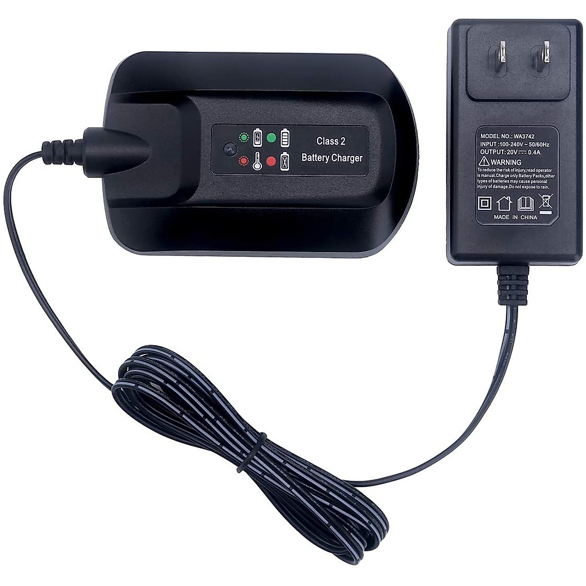 WA3742 Battery Charger for Worx 20V MAX Lithium PowerShare Battery WA3520 WA3525 WA3578 WA3732 WA3875 WA3881 WA3512.1