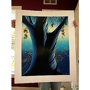 Eyvind Earle Blue Pine Original Ltd Ed Signed