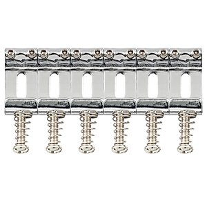 Musiclily Pro 10.8mm Steel Vintage Style Guitar Tremolo Bridge Saddles for Strat Stratocaster Electric Guitar, Chrome (Set of 6)