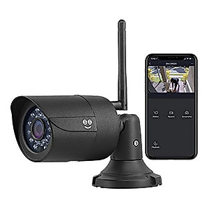 Geeni HD Hawk 2 1080p Outdoor Security Camera, IP66 Weatherproof WiFi Surveillance with Night Vision and Motion Detection, Compatible with Alexa and Google Home, No Hub Required (Black)