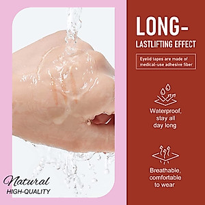 Eyelid Tape,Invisible Eyelid Lifter Strips 480PCS,Waterproof Double Eyelid Stickers for Hooded,Droopy, Uneven, Mono-Eyelids