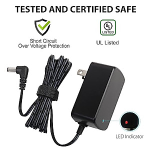 LotFancy Guitar Pedal Power Supply, AC DC 9V Power Cord, 1A Adapter for BOSS PSA Effects Pedal, Distortion, Casio Keyboard, Replaces PSA -120S, PW-CT-9V, UL Listed, Center Negative