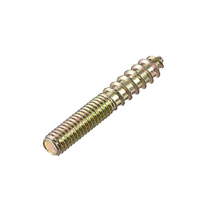uxcell M6 Hanger Bolts Length 1-5/8"(40mm) Double Headed Bolts Self-Tapping Screw 6mm Wood Joint Furniture Legs 10pcs