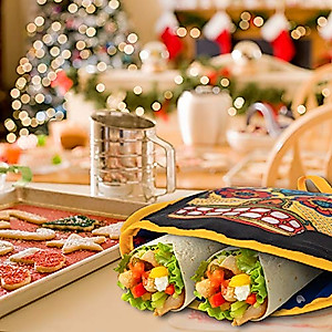 Nattork 10 Inch Tortilla Warmer -Insulated Fabric Pouch - Keeps warm for 1 hour (10", skull x 1pcs)