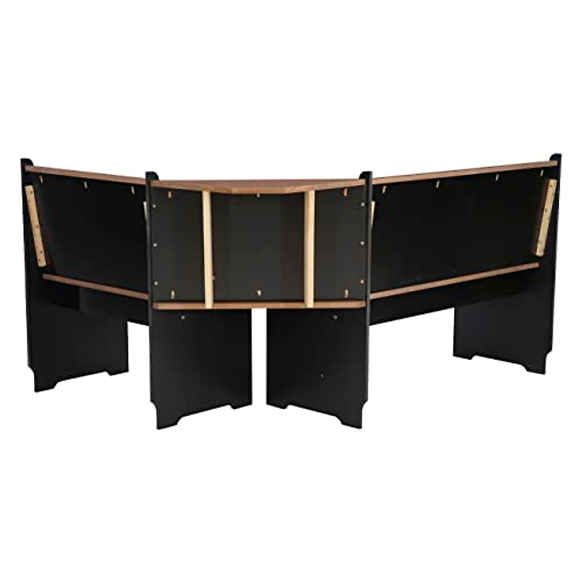 Linon Black and Pecan Breakfast Dining Set Ardmore Nook