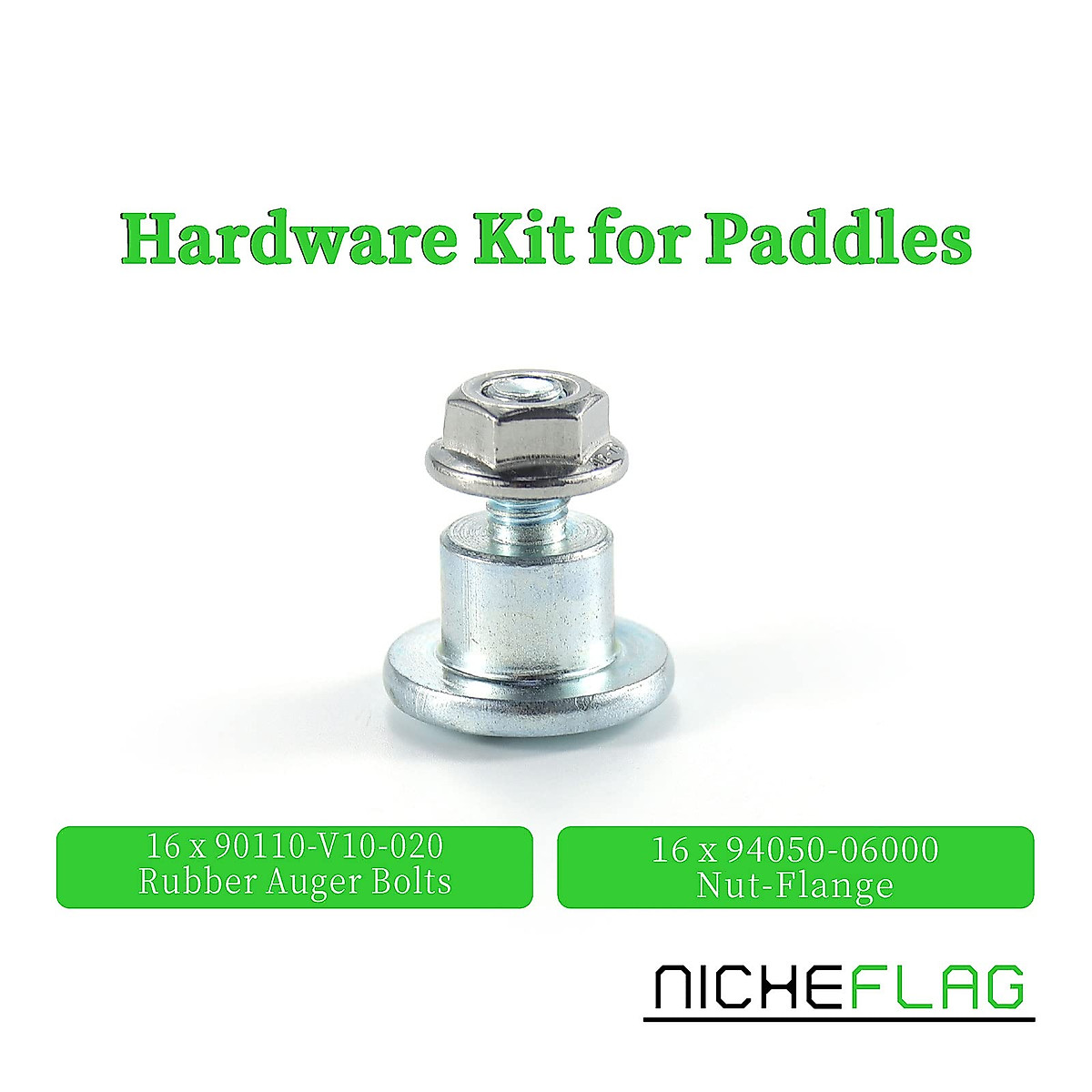 NICHEFLAG 06720-V10-030 Paddles with 22431-V10-013 Belt Replaces Honda HS520 Paddles, Honda HS720 Paddles, 06720 V10 030 for Honda HS520A, HS520AA, HS520AS, HS520ASA, HS520K1, HS720 AA Snow Blowers