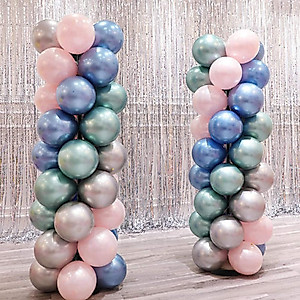 2 Set Balloon Column Stand Kit with Base Pole Balloon Clips Fixed Spike, UPGRADE 65 Inch Height Balloon Tower Decorations for Wedding Baby Shower Birthday Bachelorette Graduation Party Parties Events
