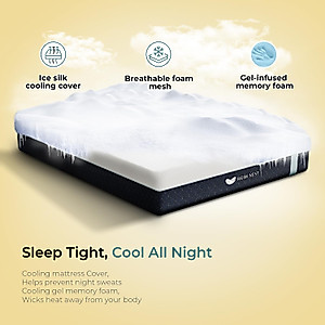 HEIM NEST Twin Mattress, 10-Inch Gel Memory Foam for Cooling Sleep & Pressure Relief, Twin Size Mattress for Bunk Bed, Medium Firm with Motion Isolation, CertiPUR-US Certified