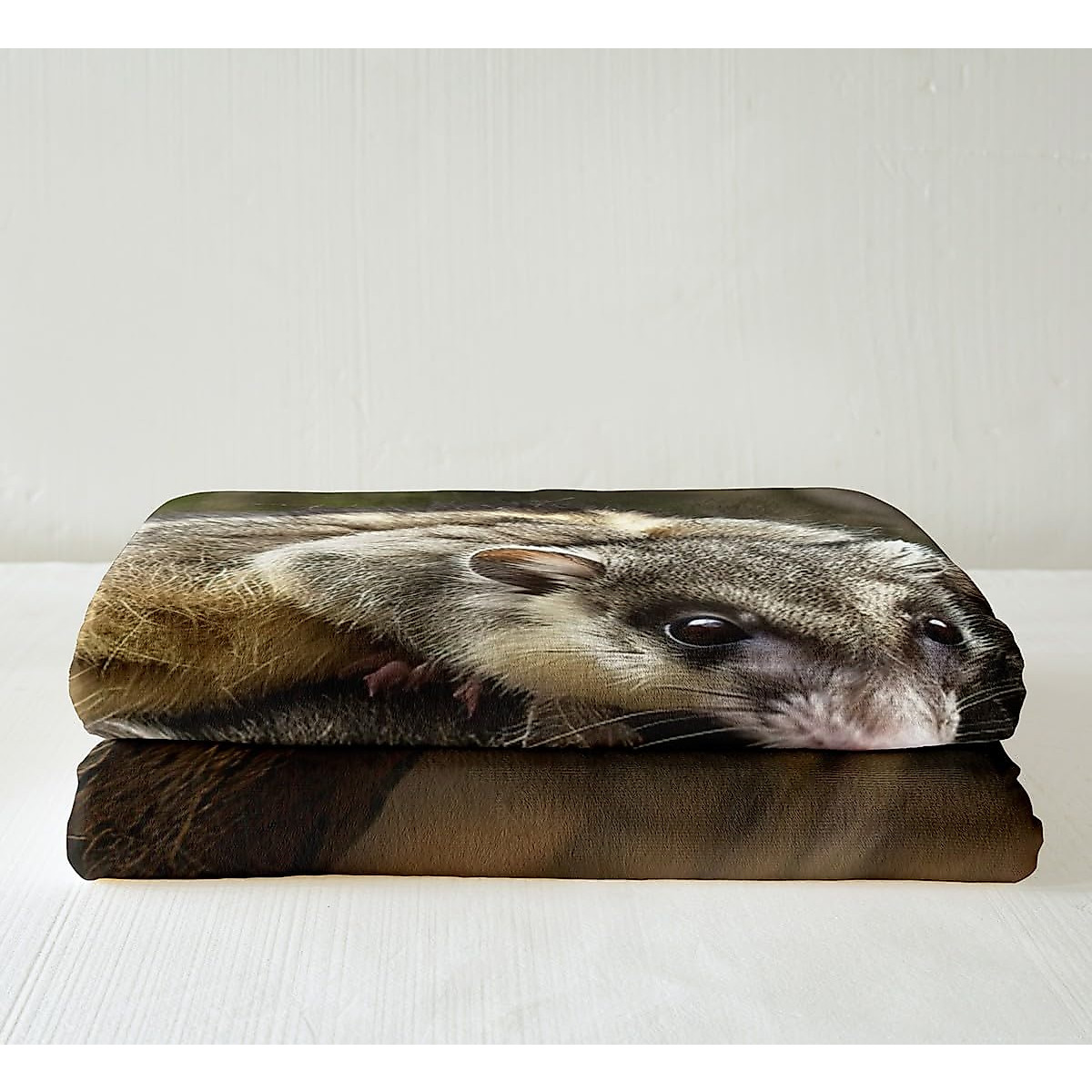 jejeloiu Opossum Sherpa Blanket Twin 60"x80" Possums Fleece Throw Blanket for Kids Boys Girls Possum Gifts Fuzzy Plush Blanket Possum Stuffed Animal Possum Family Flannel Blanket Bedroom