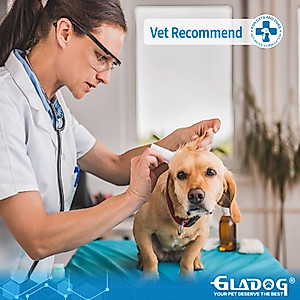 GLADOG Dog Ear Cleaner Finger Wipes, Ear Finger Wipes for Dogs Cats, Gently Removes Dirt & Odor, Dissolves Wax Build-Up, Easy to Use, Ear Cleaning Finger Wipes for Dogs, Natural Ingredients - 55 Count