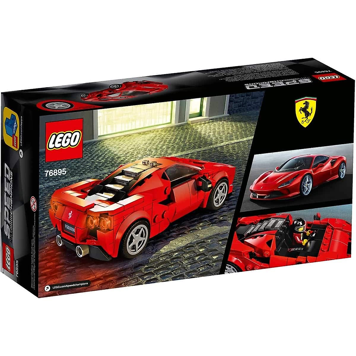 LEGO Speed Champions 76895 Ferrari F8 Tributo Toy Cars for Kids, Building Kit Featuring Minifigure (275 Pieces)