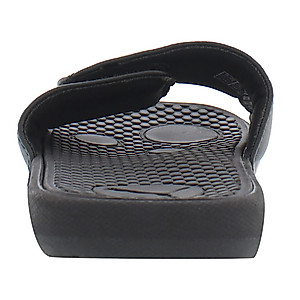 PUMA Women's Cool Cat Hook and Loop Slide Sandal, Black/White, 10 M US