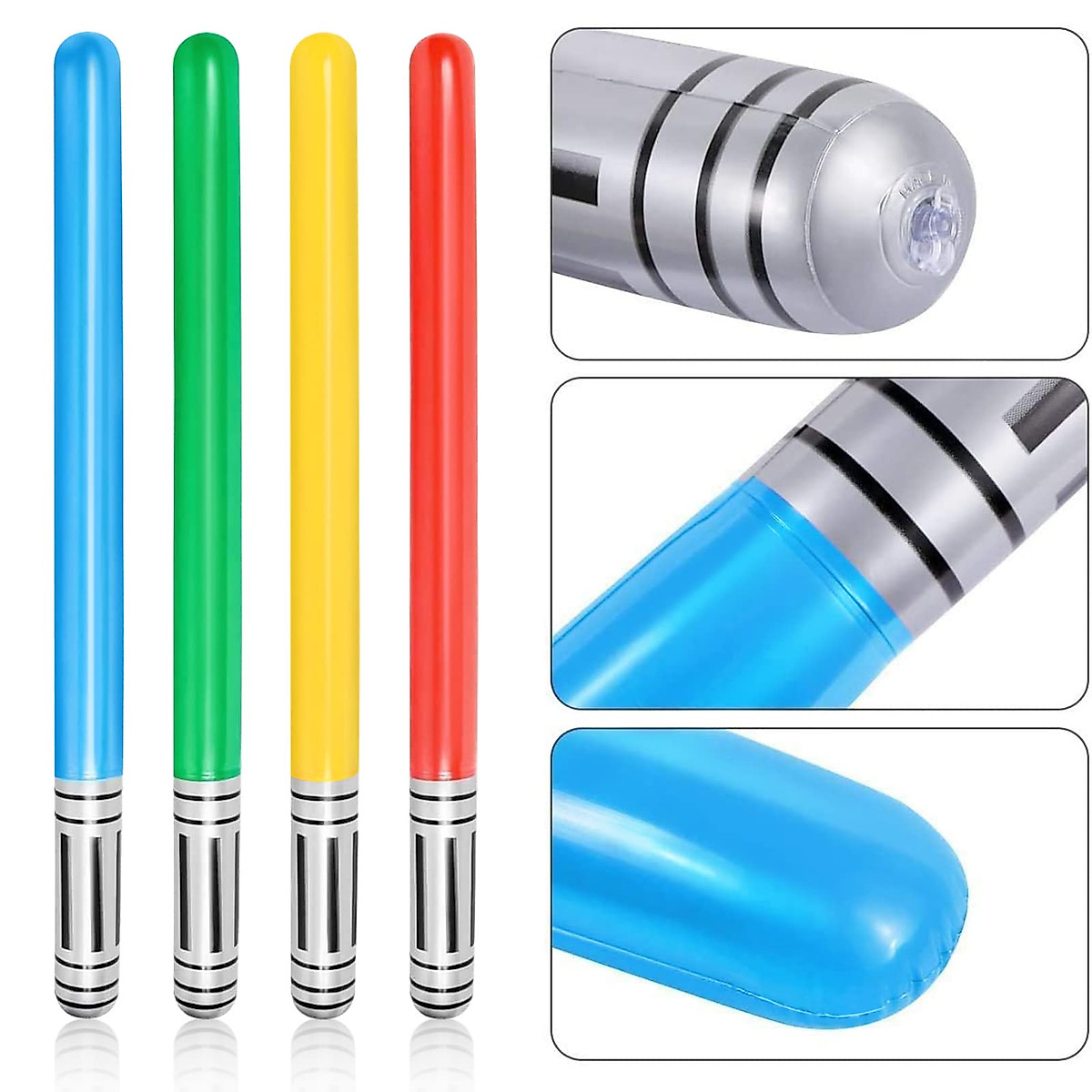 16 PCS Inflatable lightsaber - LIYDE Light Saber Sword Toys Party Bags Stocking Stuffers Favors Inflatable Swords for Star Wars Themed Party,Cosplay Party