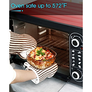 NUTRIUPS 1L Glass Casserole Dish for Oven with Lid Square Casserole Dish with Lid, Mini Glass Casserole Cookware Small Casserole Dish