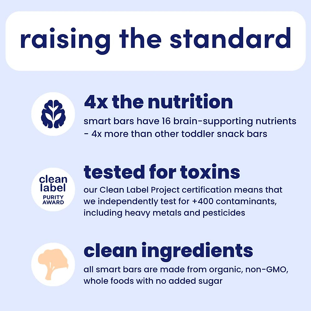 Cerebelly Toddler Snack Bars – Organic Apple Kale Smart Bars (Pack of 5), Healthy Snack Bars for Kids - 16 Brain-supporting Nutrients