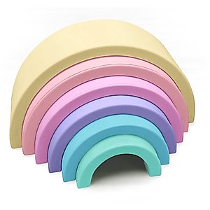 ANPEI Lelolo Silicone Baby to Toddler Rainbow Stacking Toy Silicone | from 0+ Months | Small