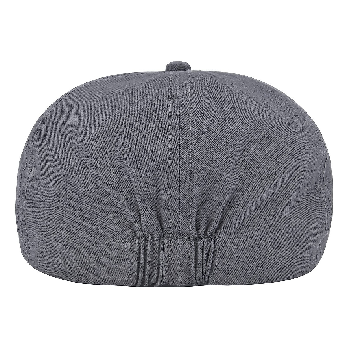 VOBOOM Cotton Washing Flat Cap Cabbie Hat Gatsby Ivy Irish Hunting Newsboy (Dark Grey)