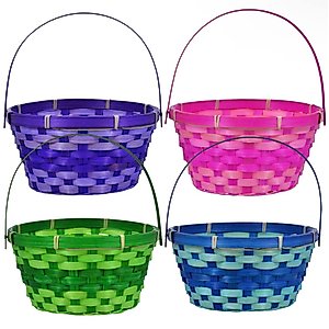 A&L Multi color Woven Easter Basket