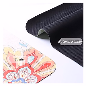 Natural Rubber Yoga Mat Ultra Thin Suede Printing Non-slip Pad Portable For Woman Home Travel Fitness Sport Pilates Exercise