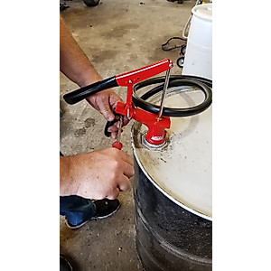 Lincoln 1335 Heavy-Duty Lever-Action Fluid Transfer Pump for 16- to 55- Gallon Drums, 8.5 Fl. Oz. Per Stroke, Adjustable Two-Position Handle for Pumping Low- to High-Viscosity Fluids