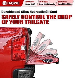 Truck Tailgate Assist Shock 43301 Compatible with 2009-2018 Dodge Ram 1500, 2010-2022 Dodge Ram 2500/3500, 2019-2022 Dodge Ram 1500 Classic