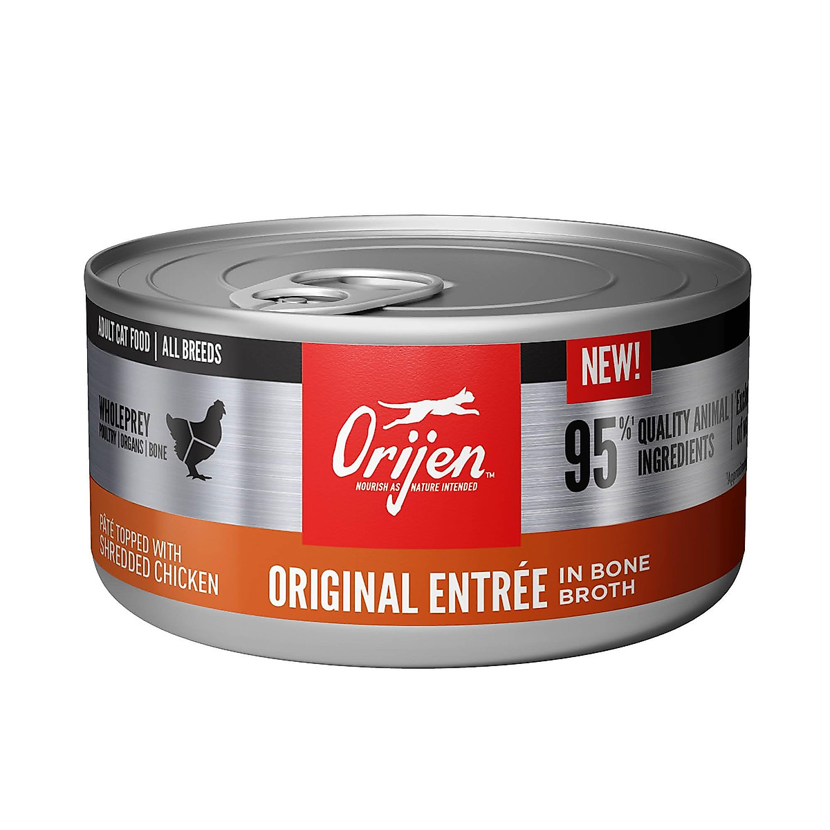 ORIJEN Original Entree in Bone Broth Wet Cat Food, WholePrey Ingredients, 3 oz (Case of 24)